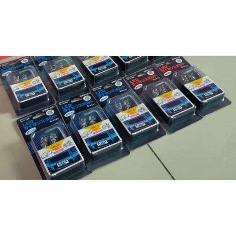 Breezy LED License Bolt Anti-theft with an LED (Blue & White) | Shopee ...