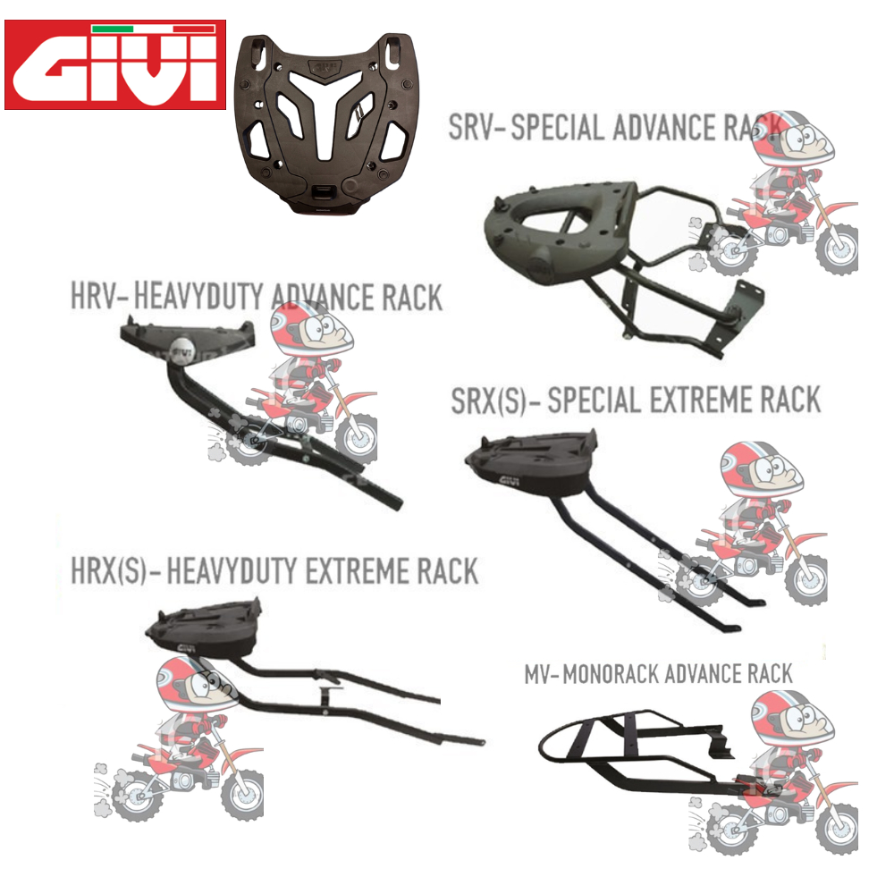 MONORACK GIVI (ZR/HRV/HRX/SRV/SRX/J RACK/WITH LED) FOR ALL YAMAHA ...