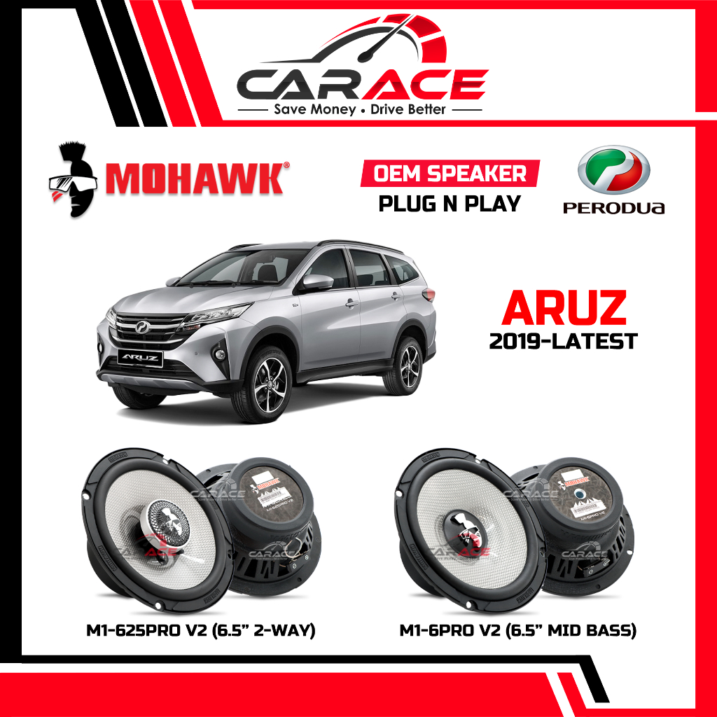 MOHAWK Speaker Aruz Plug and Play Speaker PNP Front Rear Door 6 inch ...