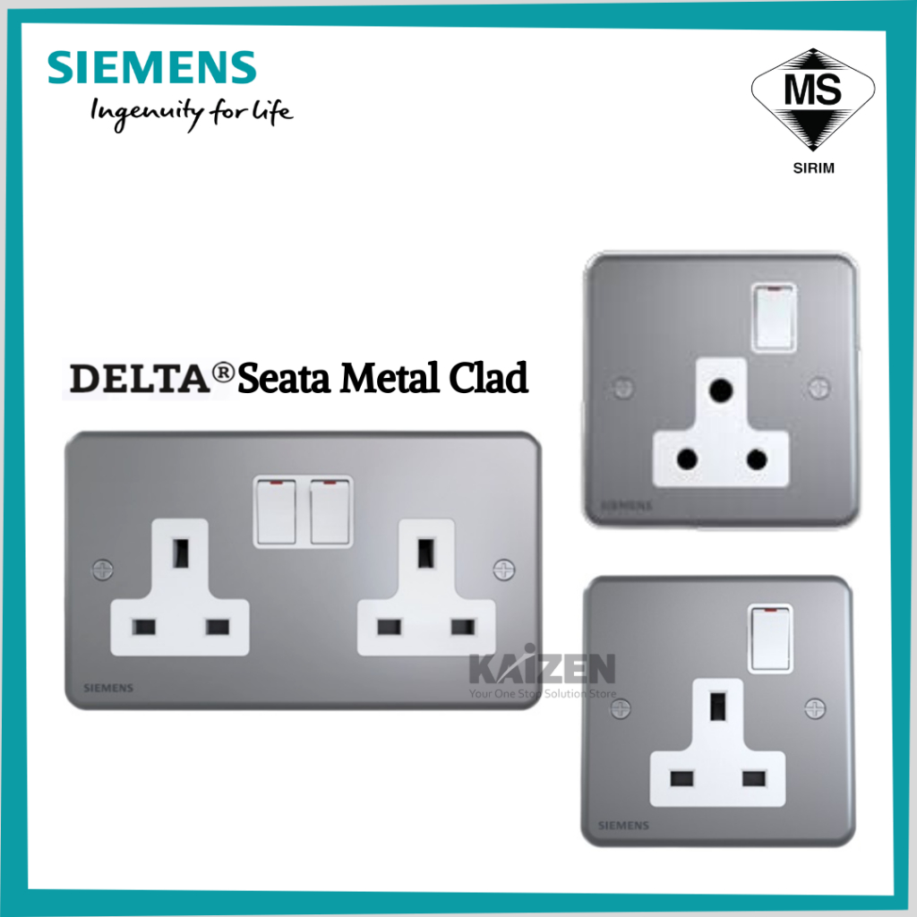 SIEMENS DELTA® Seata Metal Clad Switch & Socket | Shopee Malaysia