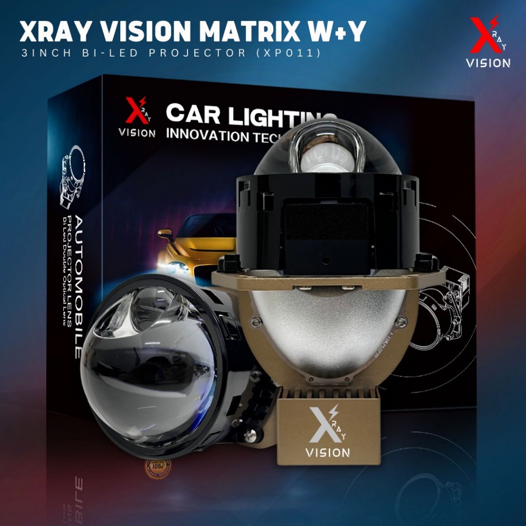 XRAY VISION MATRIX W+Y 3 INCH BI-LED HEADLIGHT SYSTEM #XP011 | Shopee ...