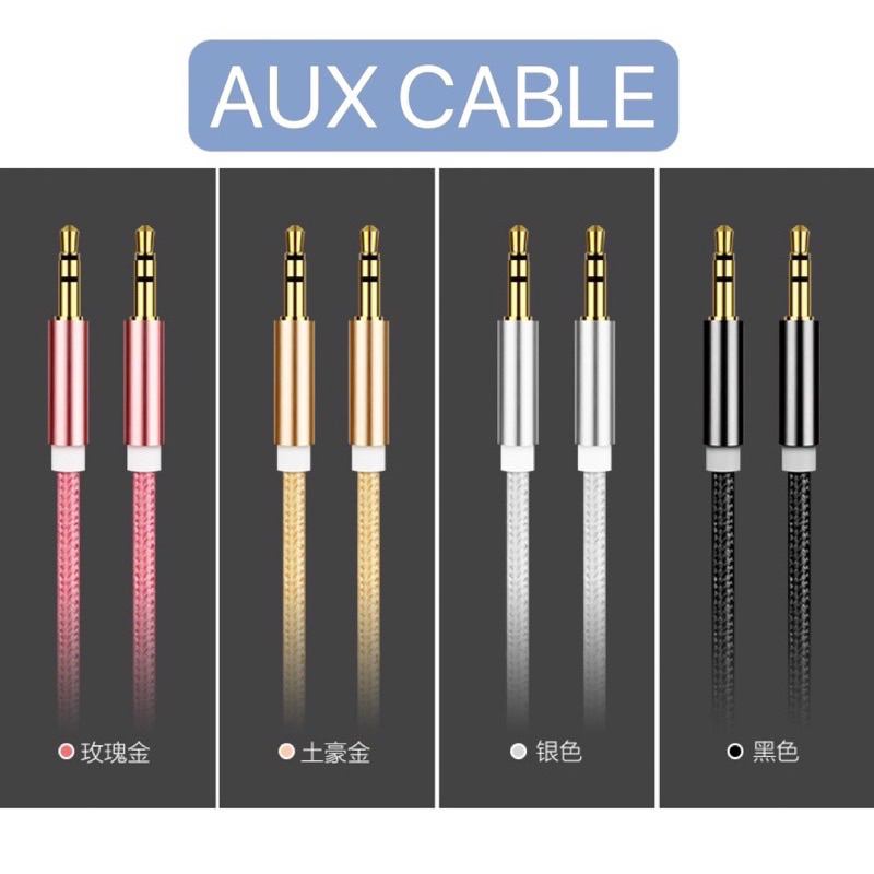 🇲🇾Ready Stock🇲🇾 Aux 3.5mm 1000mm Aux Cable for Speaker Headphone Car ...