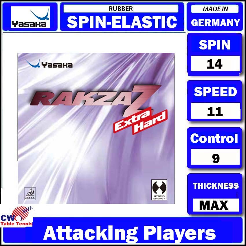 Yasaka Rakza Z Extra Hard attacking players and both close and far from the table play Table ...
