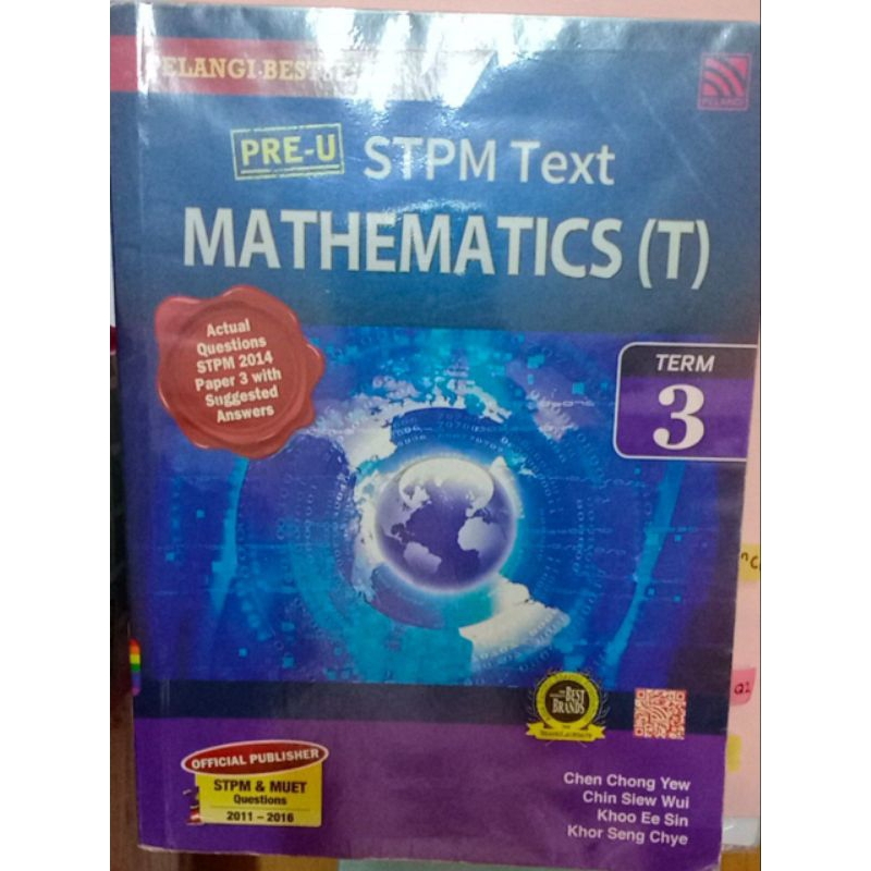 STPM Sem 3 Mathematics (T) Textbook | Shopee Malaysia