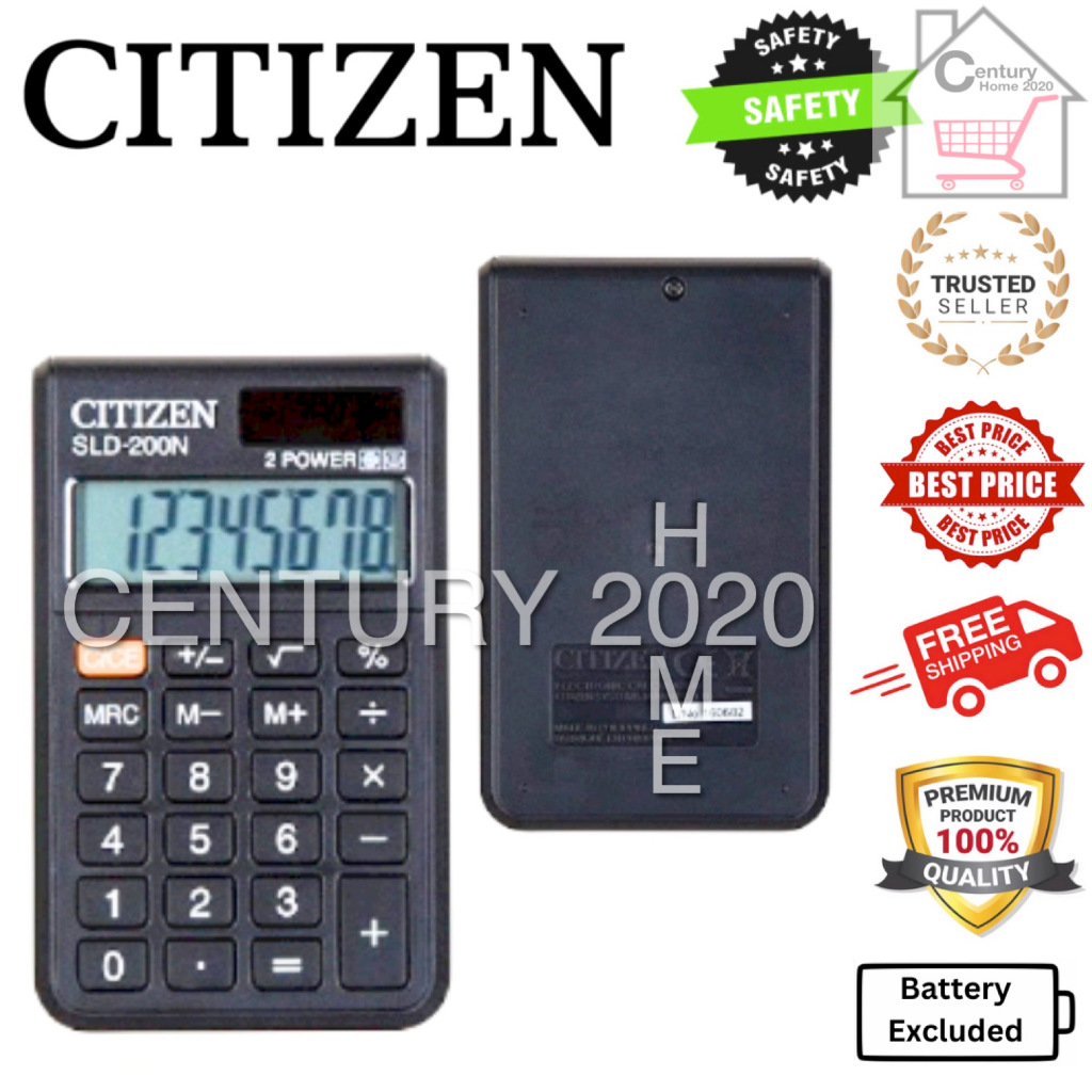 CITIZEN Superior Electronic Calculator with Dual Way Power SLD-100N ...