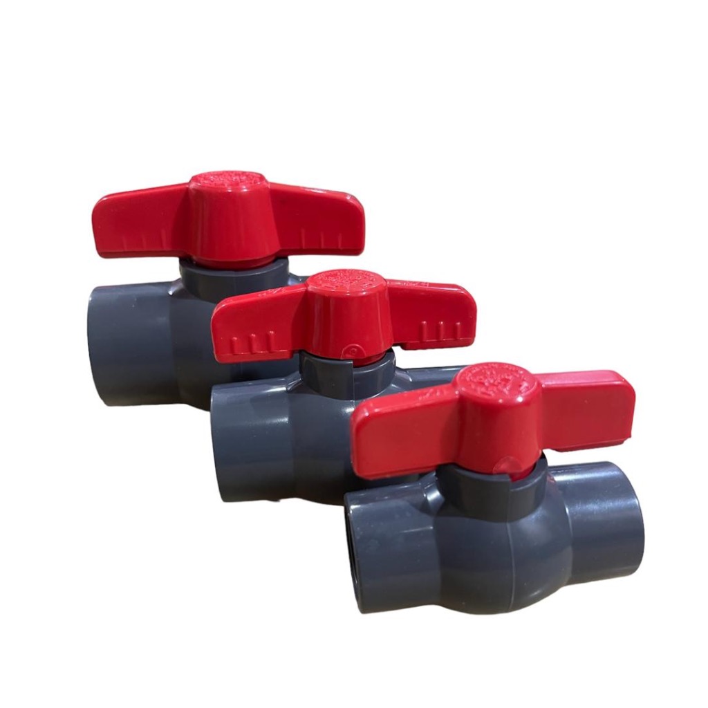 TF THAIFENG PVC PLASTIC BALL VALVE PIPING SOCKET END THREADED 1/2 3/4 1 ...