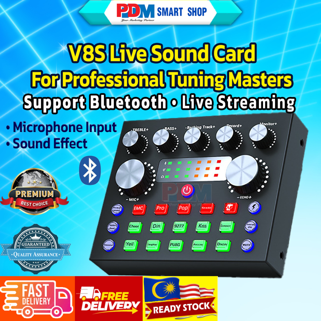 PDM V8S Audio USB External Sound Card Headset Microphone PC ...