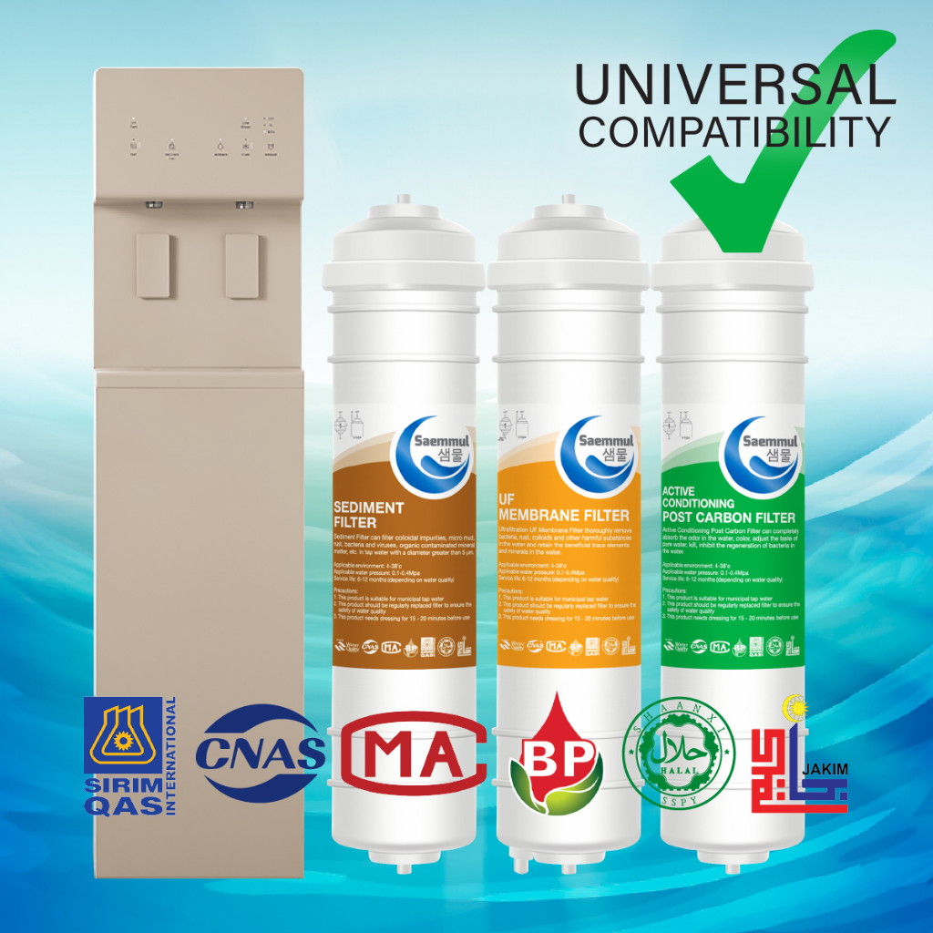 SAEMMUL 10”I-TYPE UF WATER FILTER SET CERTIFIED HALAL COMPATIBLE FOR ...