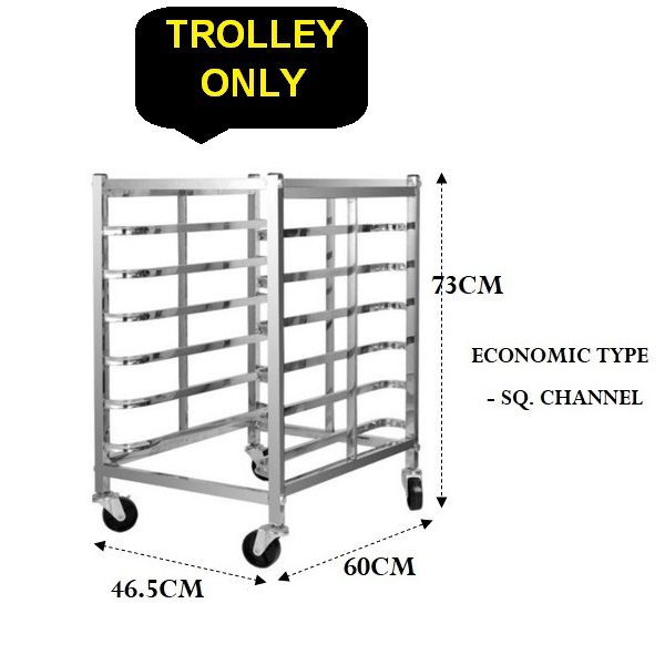 BAKERY TROLLEY 6 TINGKAT STAINLESS STEEL 烤盘架 CONFECTIONERY COOLING RACK ...