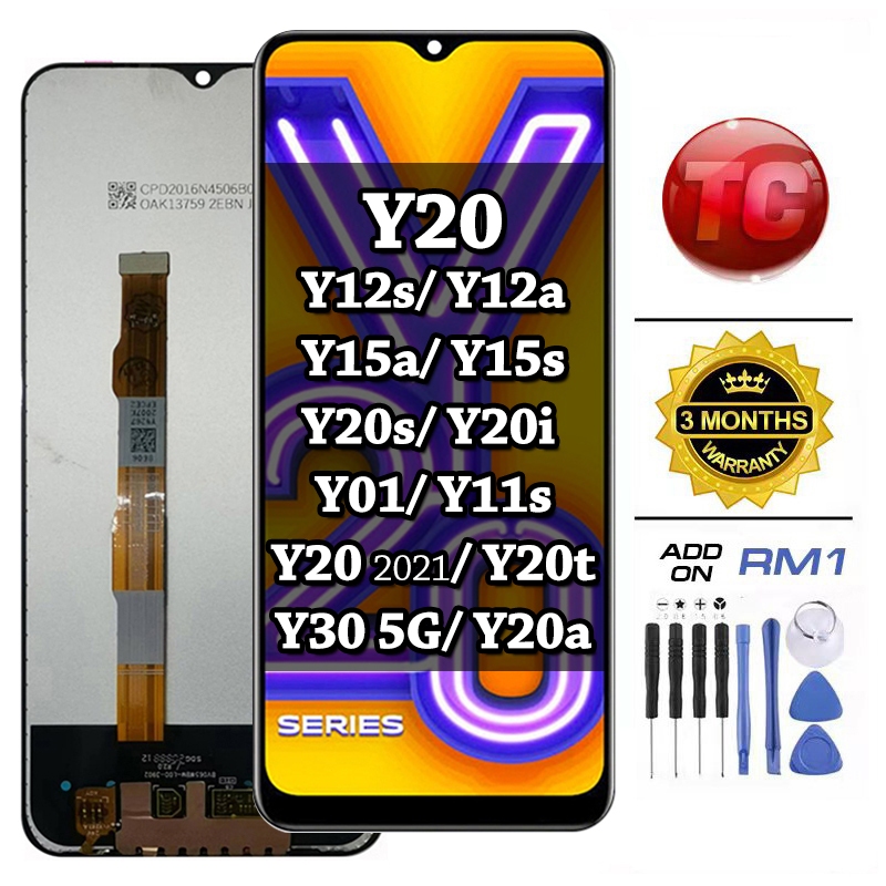 LCD VIVO Y20/ Y20s/ Y20i/ Y12s/ Y12a/ Y15a/ Y15s/ Y01/ Y11s/ Y30 5G/ Y20t Compatible For ...