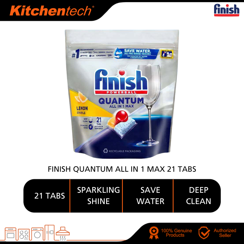 Finish Quantum Lemon Power Ball Dishwasher Machine Dish Cleaner ...