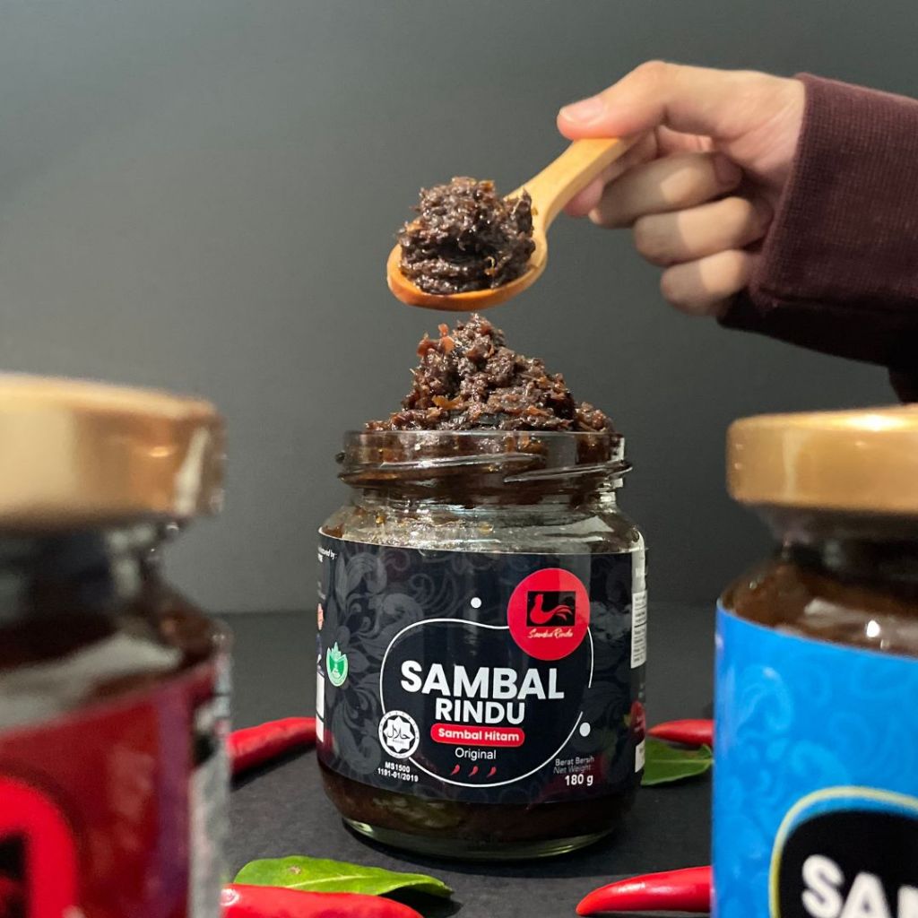 [Ready-To-Eat] Sambal Hitam Sambal Rindu Ready-To-Eat 180 g Tanpa ...