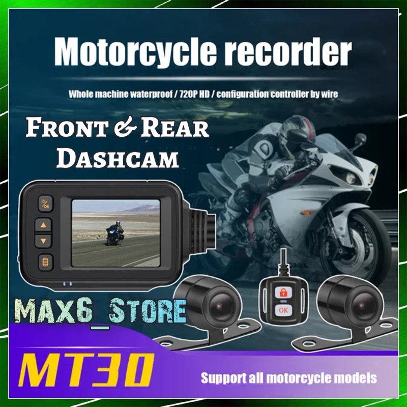 Motorcycle Driving Recorder Waterproof 720P Motorbike Dash Cam Lens ...