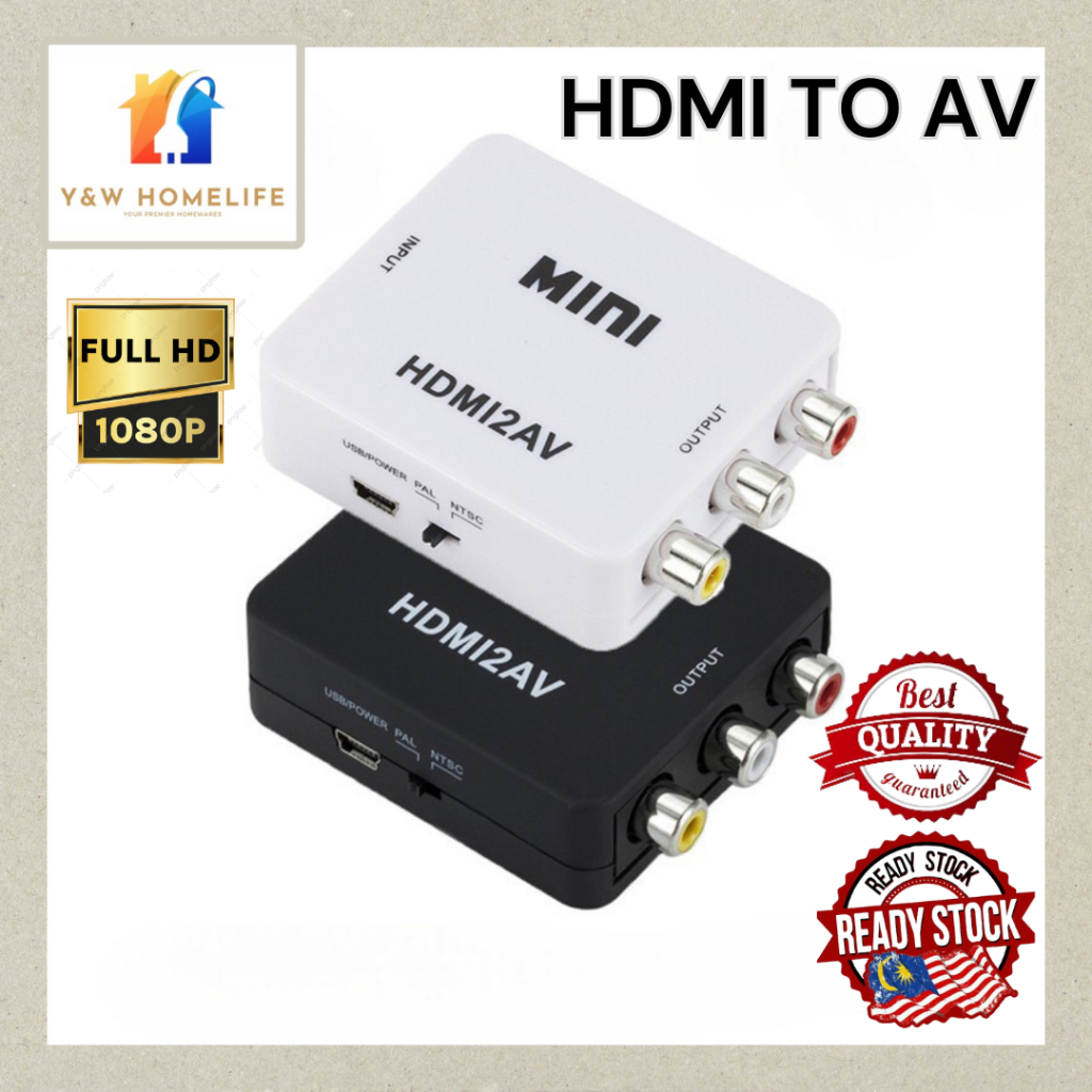 HDMI mini converter box 1080p / HDMI convert to RCA/ HDMI2AV /Support ...