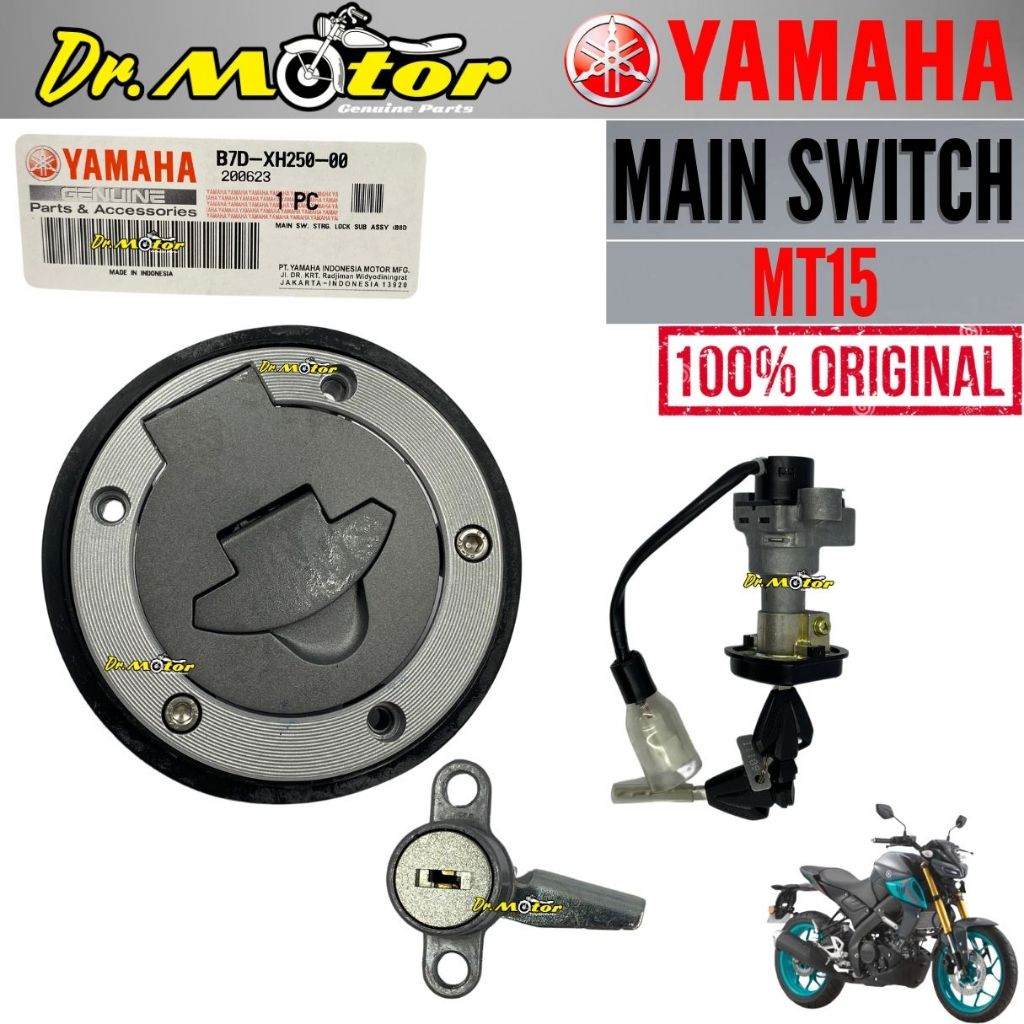 MT15 MT-15 Main Switch Key Lock Full Set Suis Kunci Keyset Complete ...
