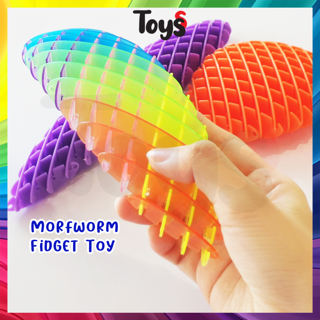 🔥Toyss Morfworm Fidget Toys Mainan Stress Relief Toys Worm Toy Mainan ...