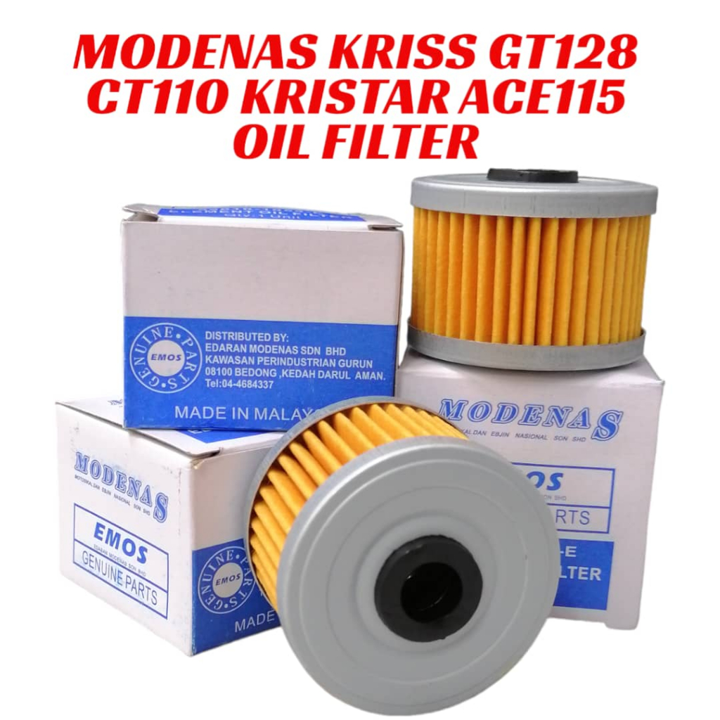 Original Modenas KRISS GT128 CT110 KRISTAR ACE115 Oil Filter Penapis ...