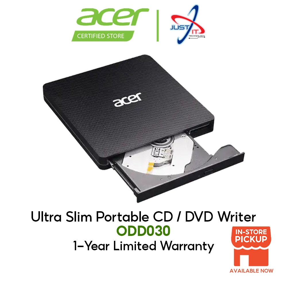 Acer Slim Portable DVD Writer - Black GP.ODD11.002 | Shopee Malaysia