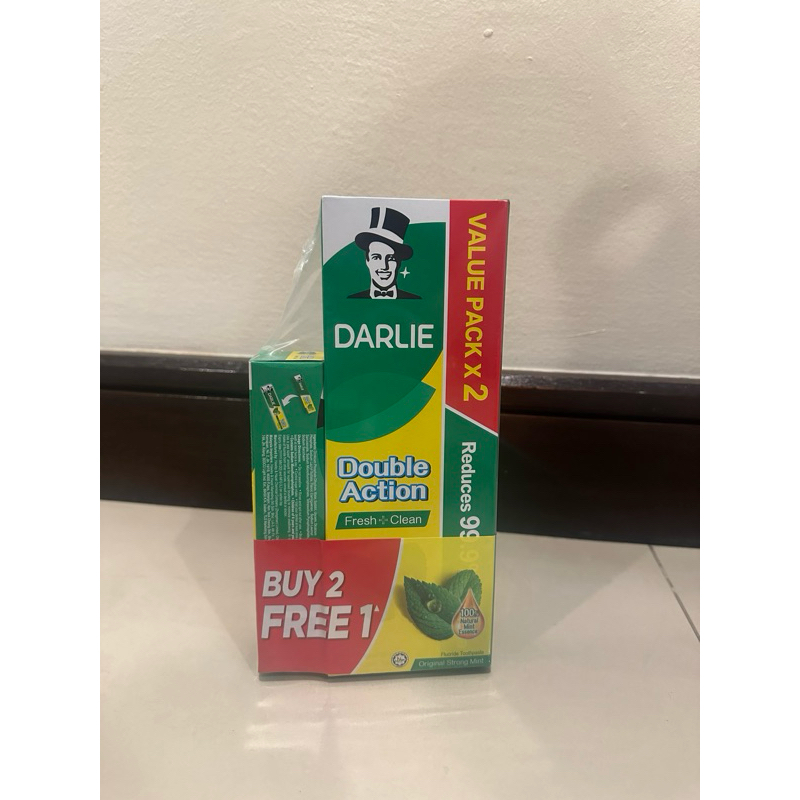 Darlie Double Action 🍃 Fresh & Clean Toothpaste (Travel Kit 50g, 100g ...