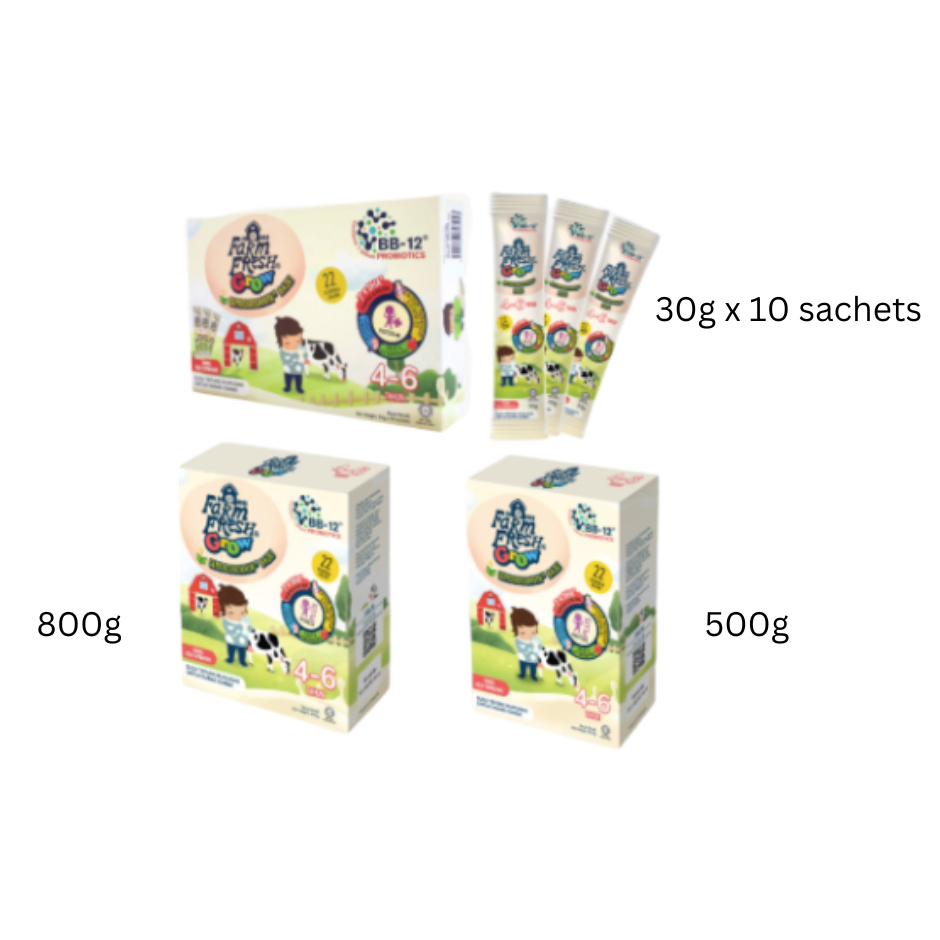 Farm Fresh Grow Up Powder 4-6 tahun 30g x 10 sachets/500g/800g | Shopee ...