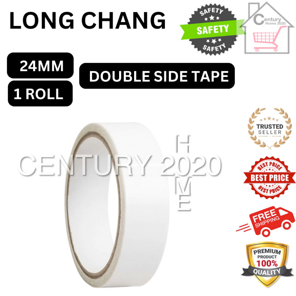 Double Sides Tape Double-Sided Tape LONG CHANG 24mm | Shopee Malaysia