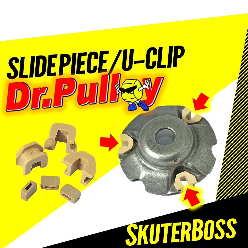 Dr Pulley CVT Slide Piece U Clip XMAX VARIO ADV PCX NVX NMAX EGO JETX JET14 ES250 ELEGAN CRUISYM ...