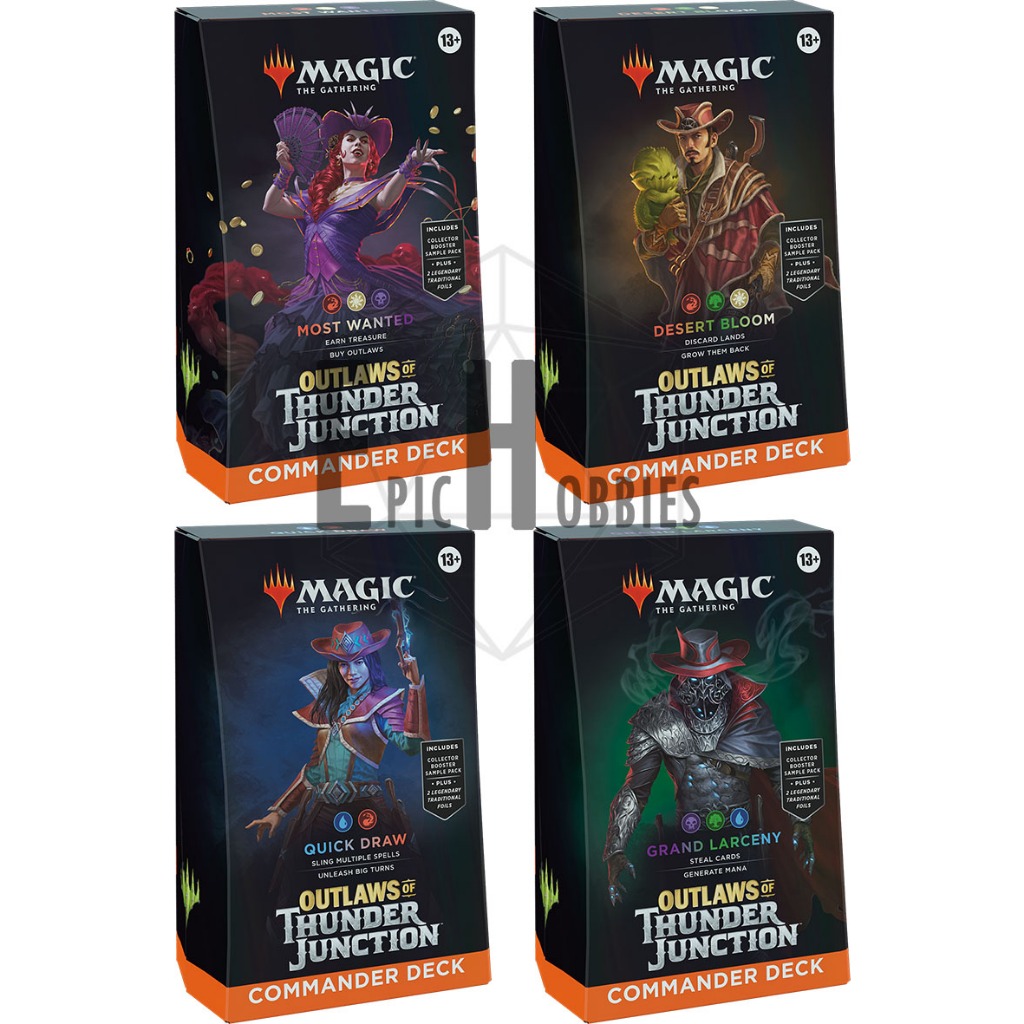 Magic: The Gathering Outlaws of Thunder Junction Commander Deck Bundle ...