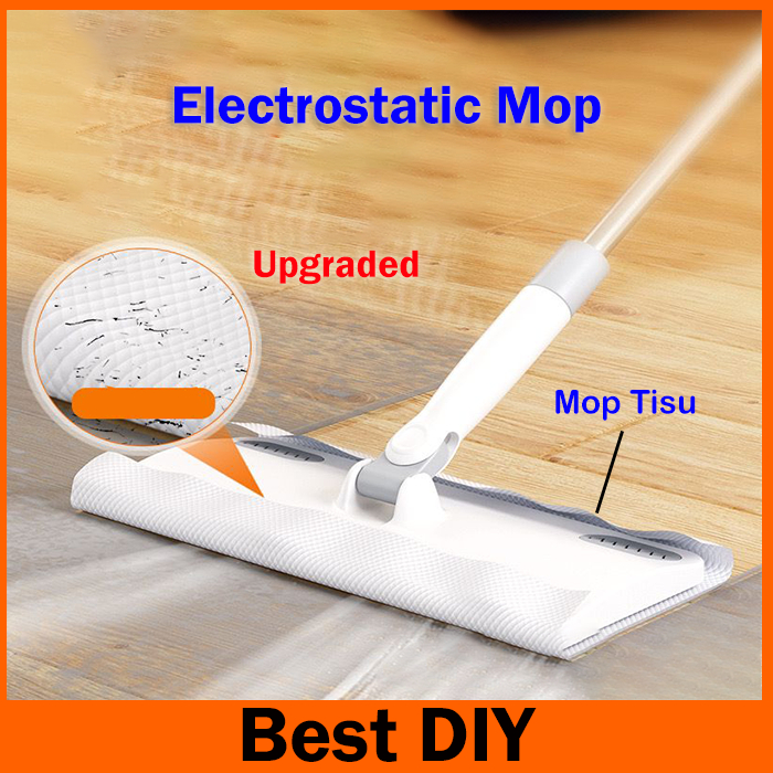Electrostatic Flat Mop Tisu Pengelap Lantai Mop Tisu Pakai Buang Dust ...