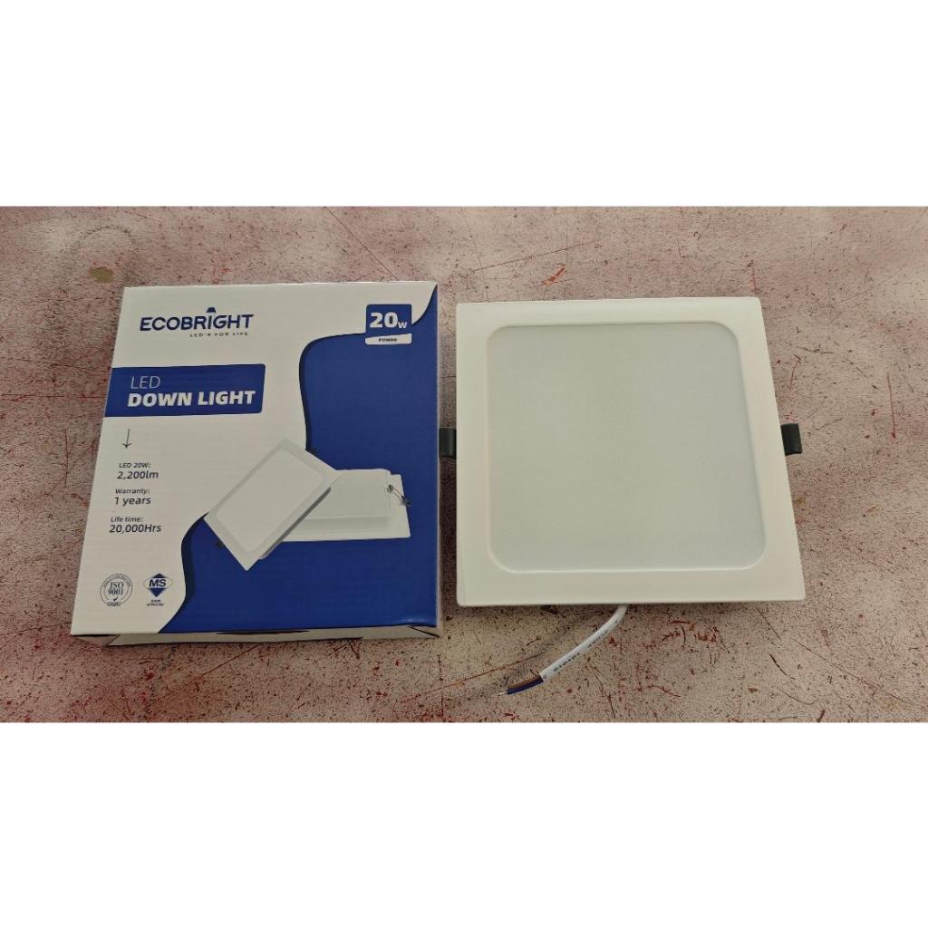 ECOBRIGHT LED DOWNLIGHT 6500K 6inch 4inch SQUARE 20W 12W Recessed ...
