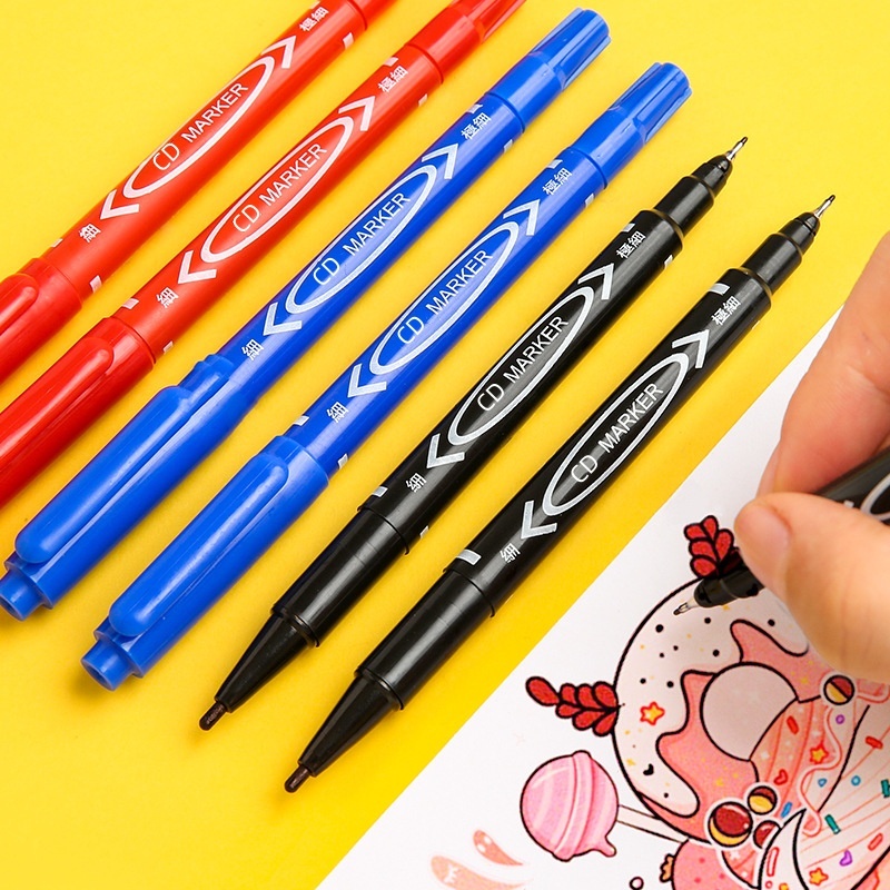 Two Tip marker pen Water-based ink marker pen Double-headed painting ...