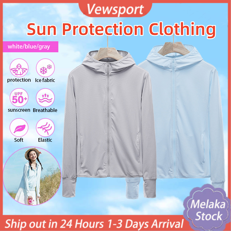 UPF 50+ UV Sun Protection Clothing Women Men Zip Hoodie Long Sleeve Outdoor Clothes Fishing ...