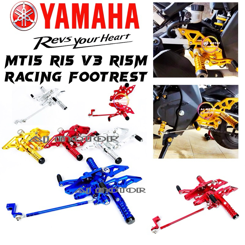[ PNP RACING FOOTREST ] YAMAHA R15 V3 MT15 V1 V2 R15M V4 FRONT BRAKE ...