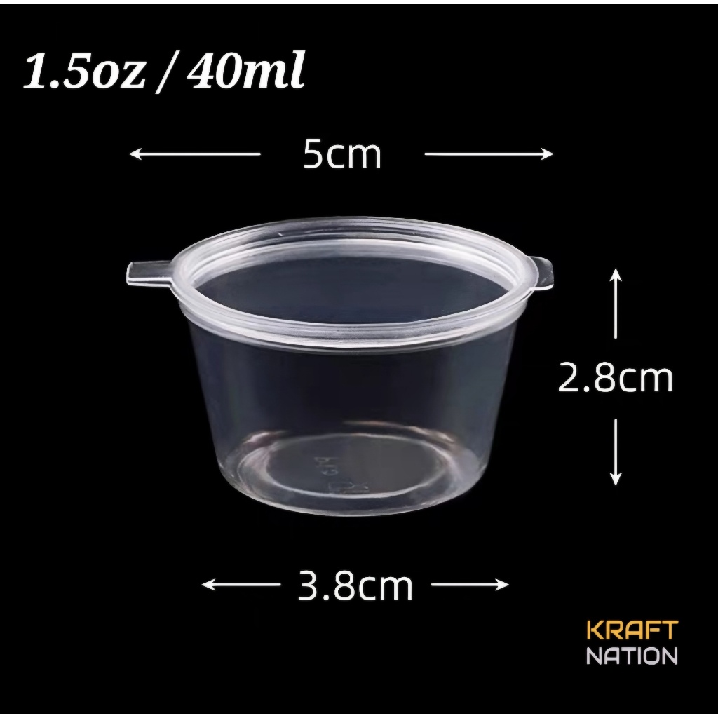 [Bundle] 10pcs 1, 1.5, 2, 3, 4, 5, 8 oz, PP5 Sauce Container/Deli ...
