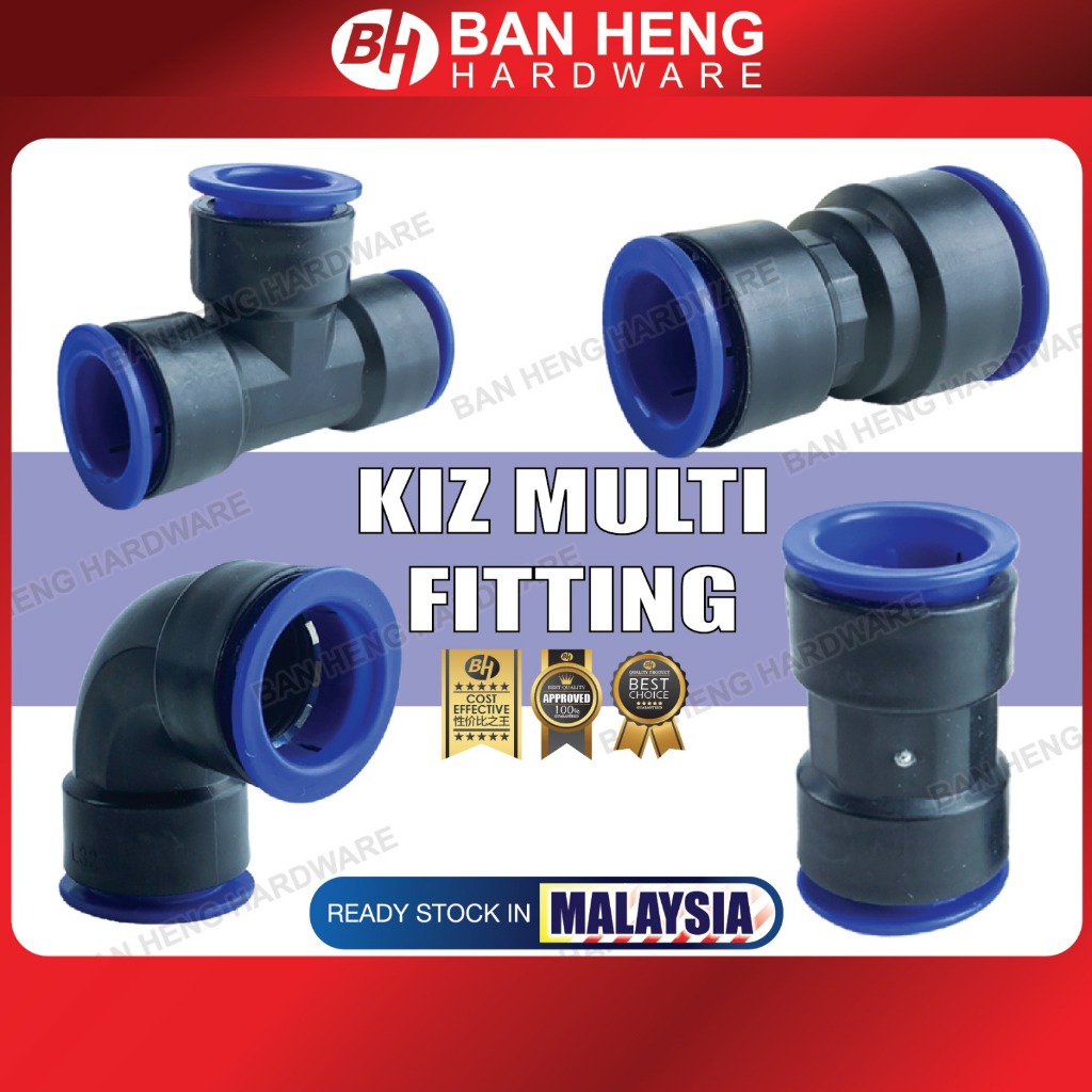 KIZ MULTI FITTINGS BEND SOCKET TEE REDUCING SOCKET USAGE POLY/PPR ...