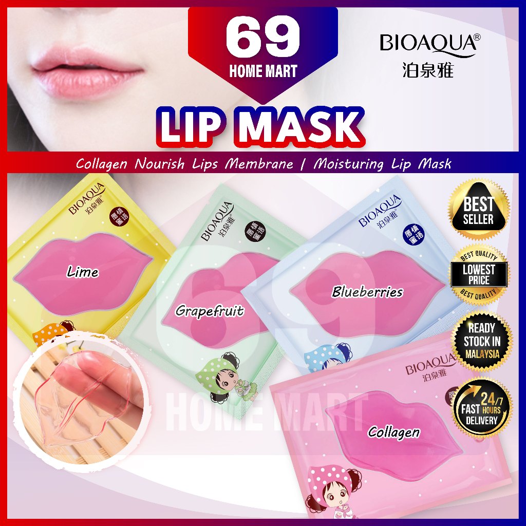 BIOAQUA Lip Mask Collagen Moisture lips mask Bibir masks Lip Care Gel ...