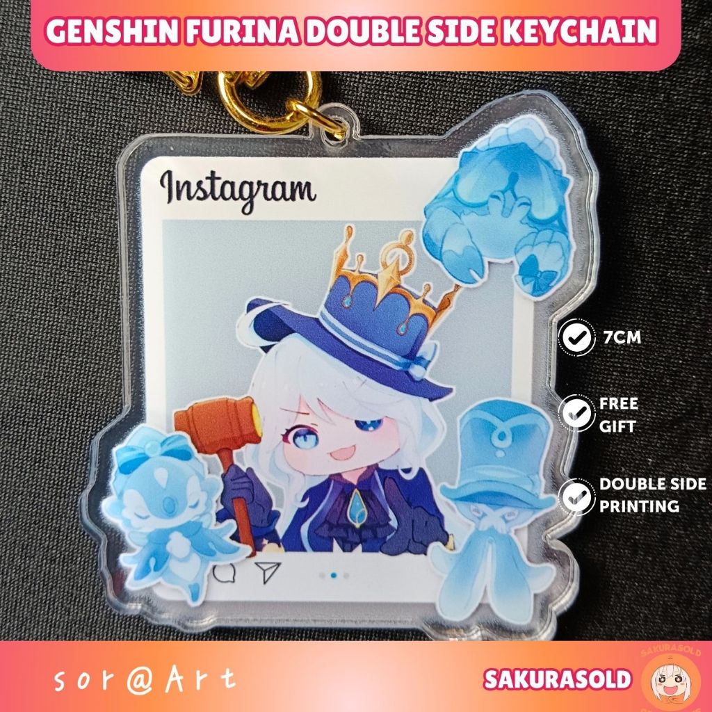 Genshin Impact Furina Keychain Genshin Keychain Furina Genshin Impact ...