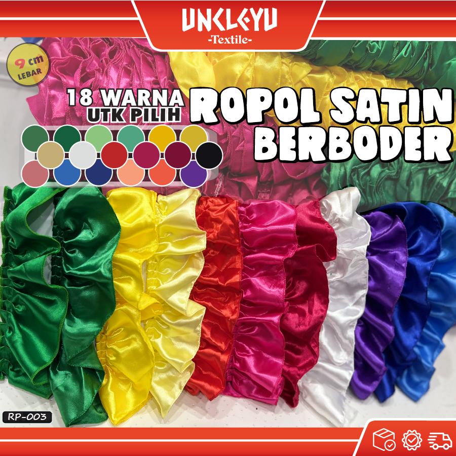 Ropol Satin Berboder/DIY-Hiasan/Murah & Byk Pilihan/Berkedut Hiasan ...