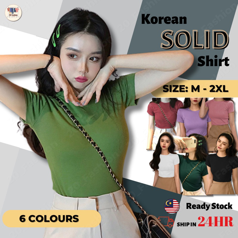 Ready Stock🇲🇾korean Style Women Clothes Short Sleeved Short Sleeve Top