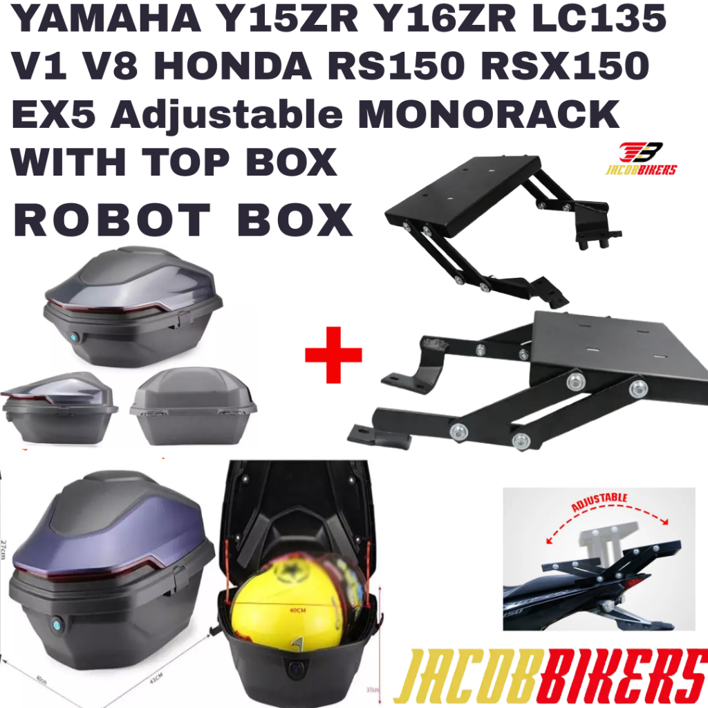 Combo Set GMA Top Box/Givi Box Rear Box Size 30L & RS150 Y16ZR VVA ...
