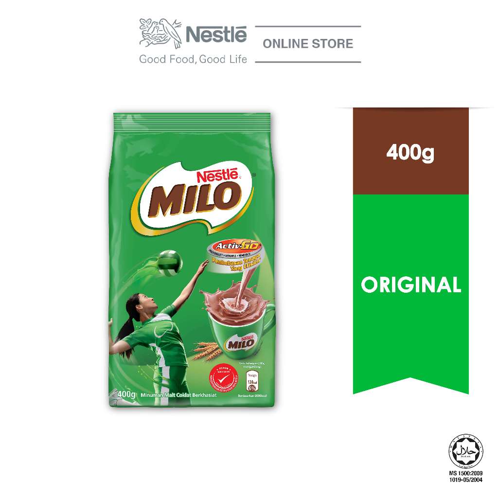 Nestle MILO Activ-Go Chocolate Malt Powder 400g x24 (Bulk) | Shopee ...