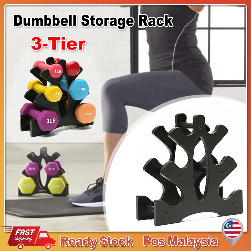 Small Dumbbell Rack Fitness Supplies Gym Accessories Three Layers ...