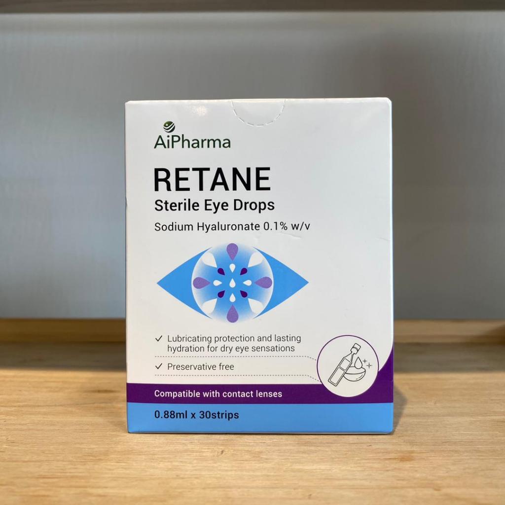 AiPharma Retane Sterile Eye Drops 0.88ml x 30 strips (Sodium ...
