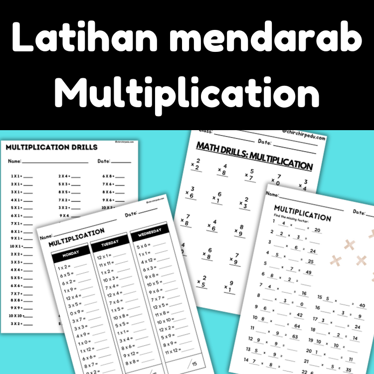 [44] Latihan mendarab Multiplication worksheet | Shopee Malaysia