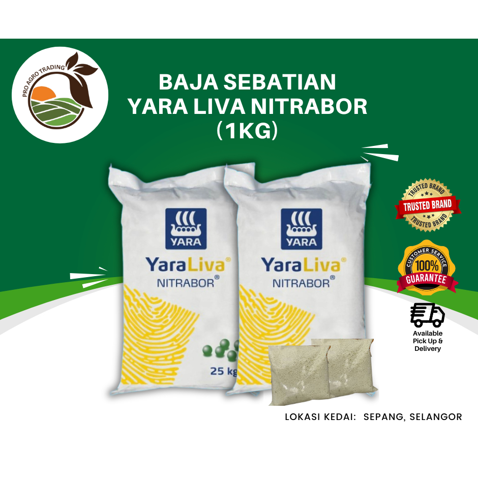 Yara NITRABOR (1KG) - Baja Calcium Nitrate Boron, Baja Bunga dan Buah ...