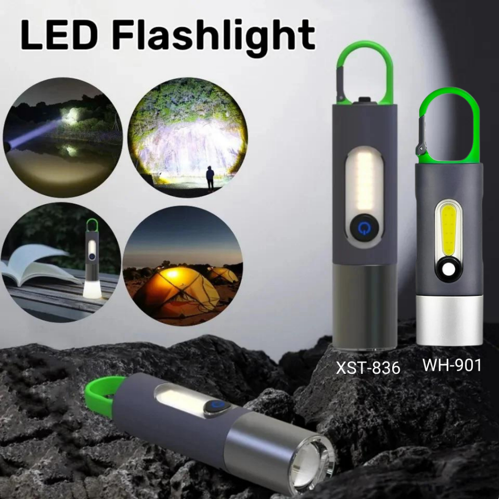 [ READY STOCK ] Mini Torch Light LED Keychain Flashlight Rechargeable ...