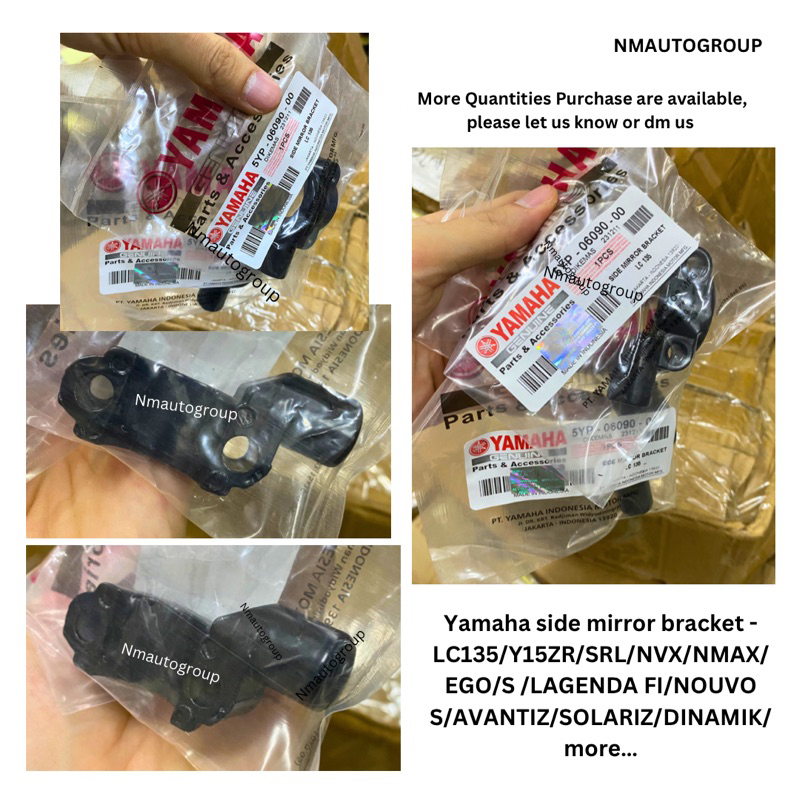 YAMAHA ORI Indo Side Mirror Bracket (R)(L)-LC135/Y15/Y16/SRL/NVX/NMAX ...
