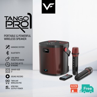 Vinnfier VF Tango Pro 1 Bluetooth Portable Karaoke Speaker with 2 Wireless Microphone | Shopee ...