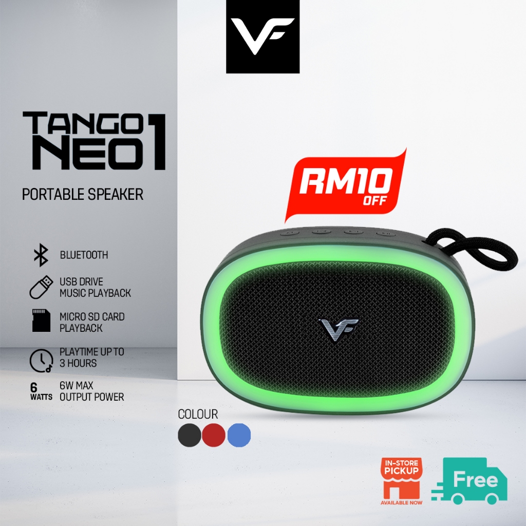 Vinnfier VF Tango Neo 1 Lightweight Portable Bluetooth Speaker with USB ...
