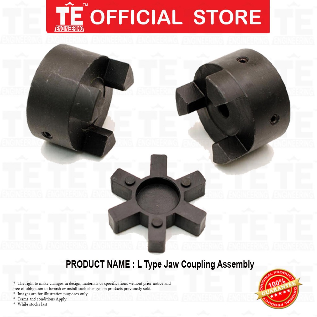 L Type Jaw Coupling Steel Assembly (Model Variant : L-075, L-095, L-100, L110, L-150) | Shopee ...