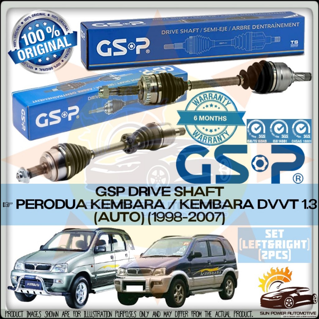 Perodua Kembara / Kembara DVVT 1.3 (1998-2007) AUTO 100% ORIGINAL GSP DRIVE SHAFT ( LEFT & RIGHT ...